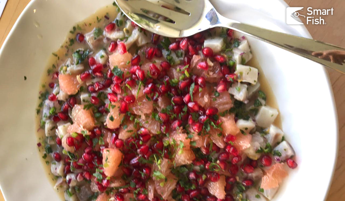 Ceviche de cítricos con Lobina rayada – Smart Food
